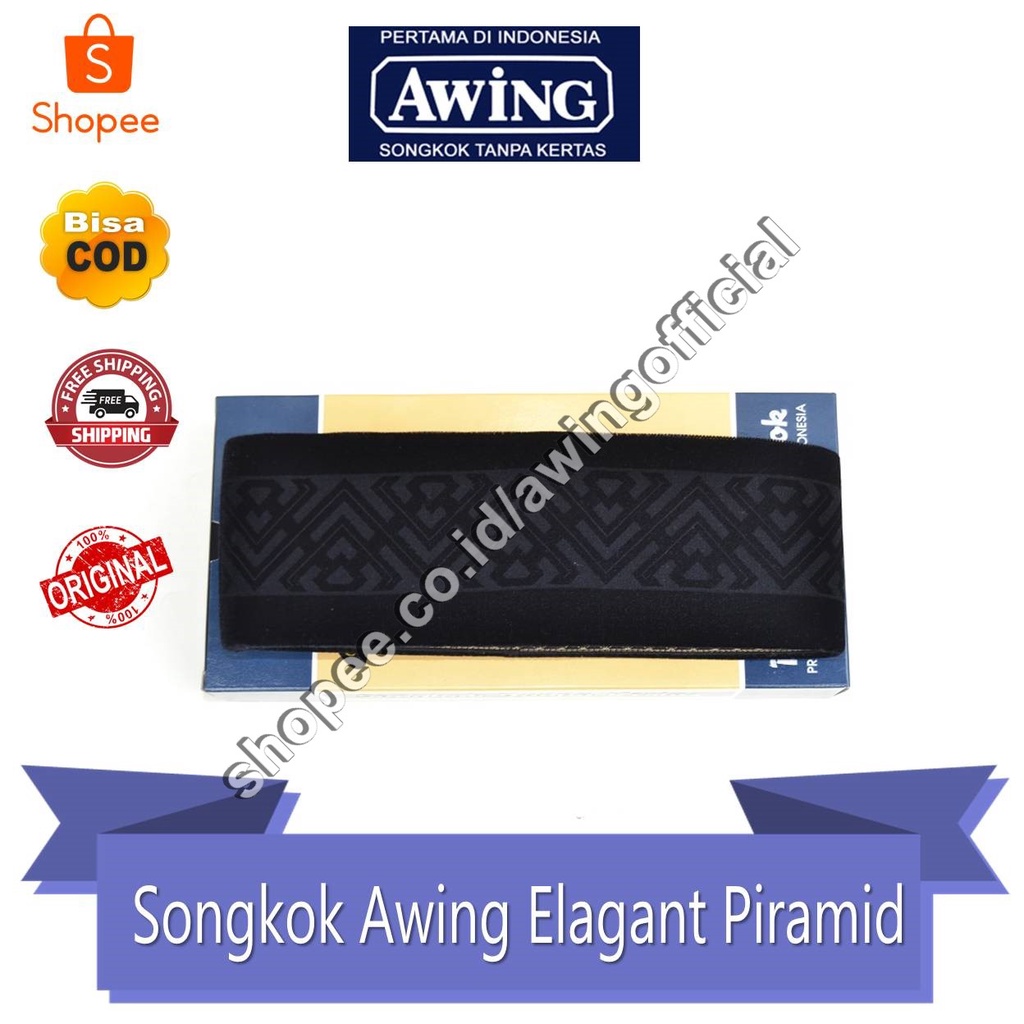 Jual Songkok Awing Elegant AC Laser Piramid Awing Official | Shopee ...