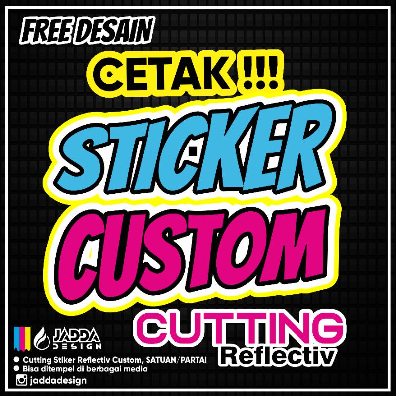 Jual Stiker Cutting Custom Desain Gambar Sendiri | Shopee Indonesia