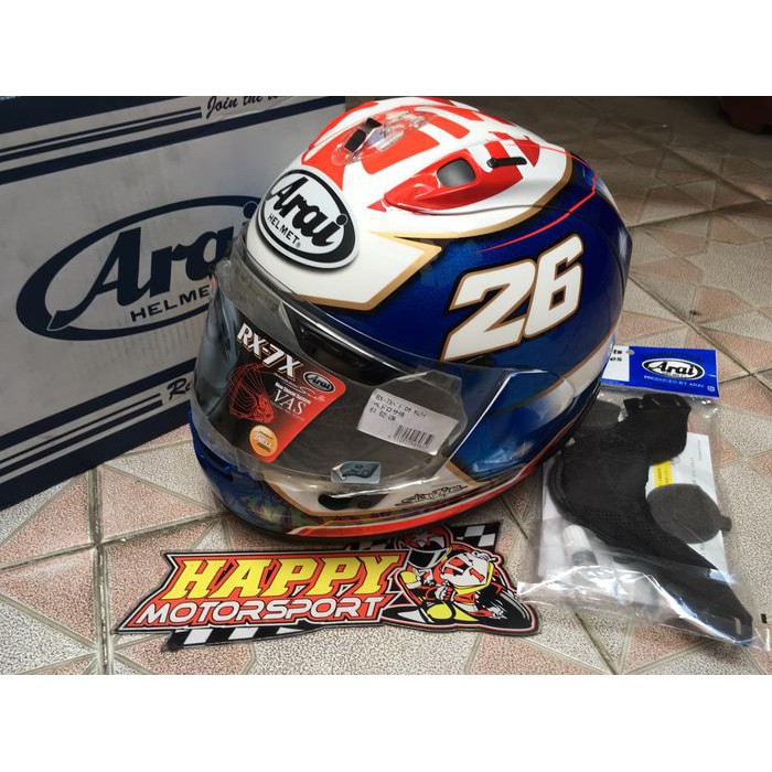 Jual HELM FULLFACE ARAI RX7X PEDROSA SAMURAI SIZE XL ORIGINAL JAPAN ...