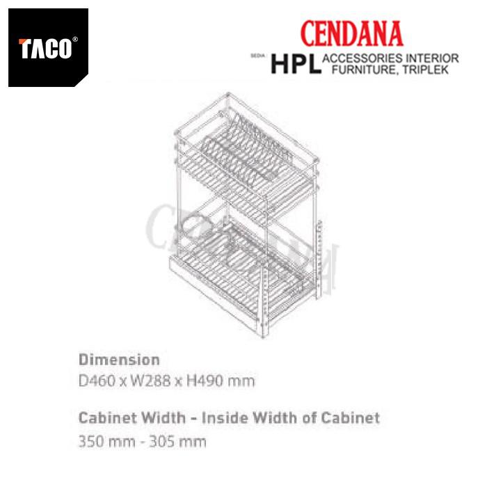 Jual RAK PIRING BOTOL DAPUR TACO HW-006I & HW-006 SS - HW-006 SS ...