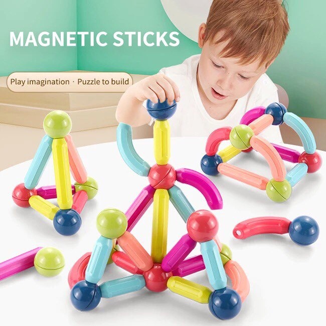 Jual Mainan Edukasi magnetic Sticks and Balls / stick magnet anak ...