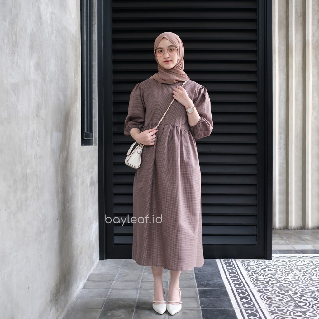 Jual Bayleaf.id Mikha Plaid Midress Big Size | Shopee Indonesia
