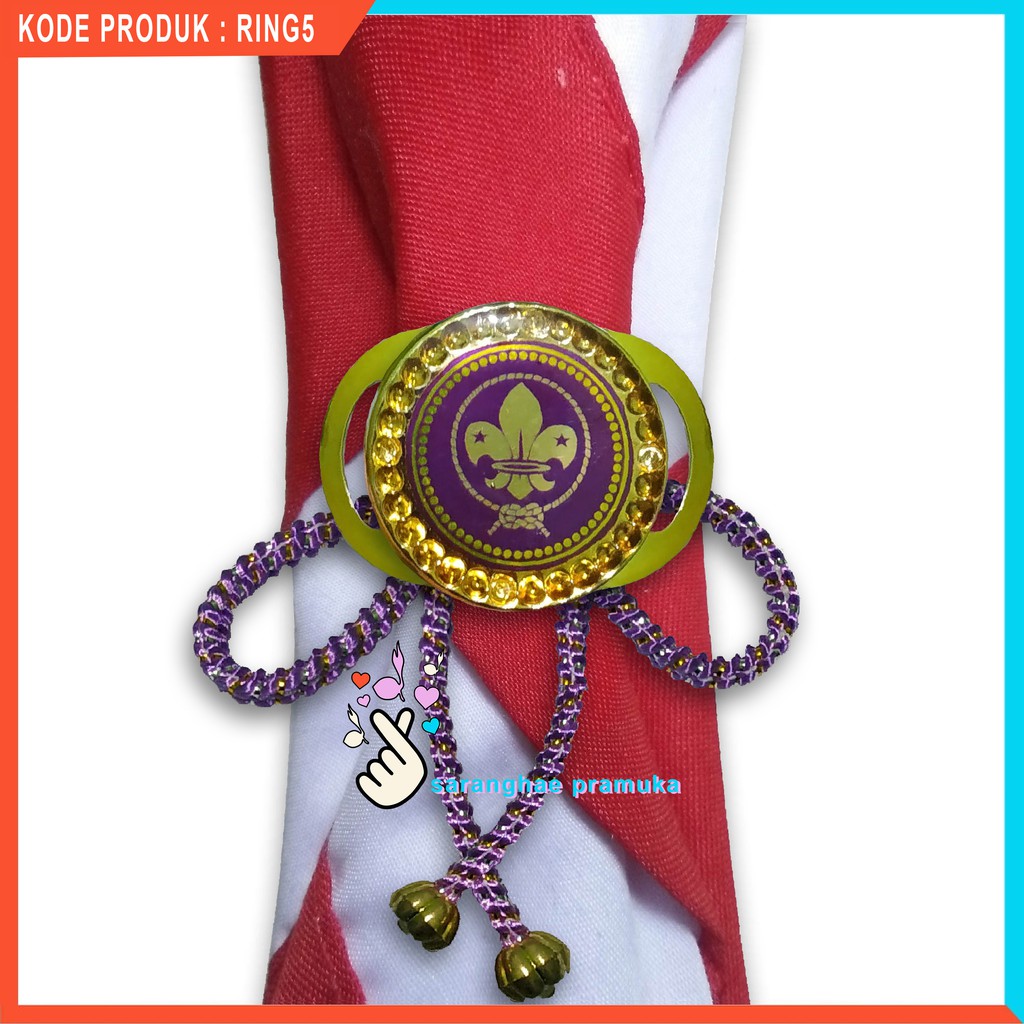 Jual Ring Kacu Hasduk Pramuka Cincin Wosm Kolong Pandu Dunia Tali ...