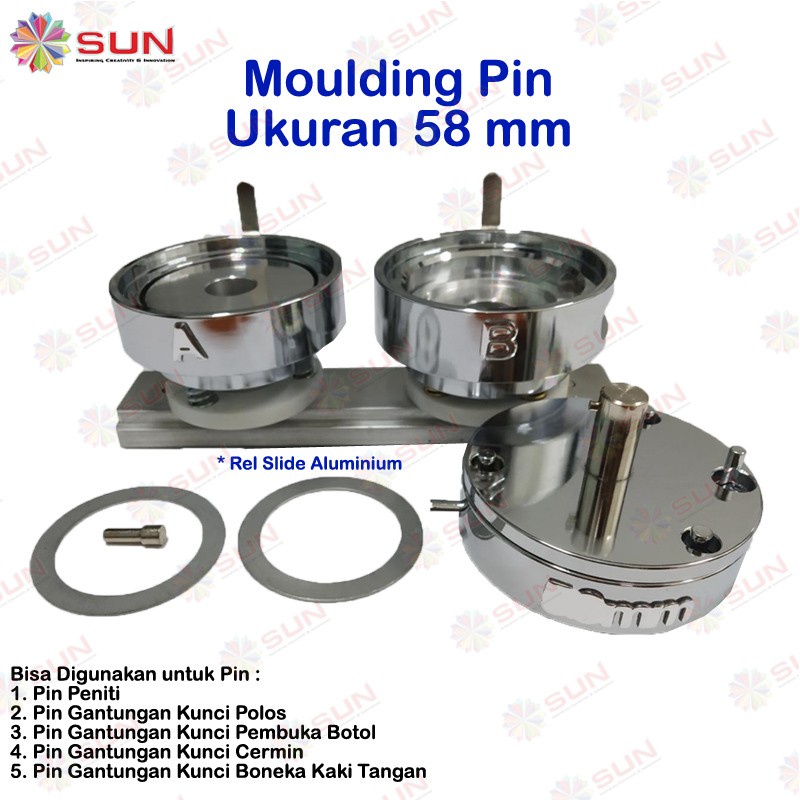 Jual Moulding Pin Talent Ukuran 25, 32, 44, 58, 75 dan 2 sisi ( Bolak ...