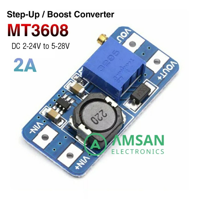 Jual MT3608 DC Step-Up 2A Boost Converter MT-3608 | Shopee Indonesia