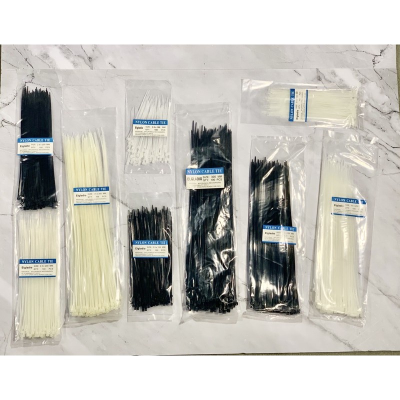 Jual Kabel Ties Putih Hitam 10cm/ 15cm /20cm /25cm /30cm Harga 1Pack isi 100pcs - 30cm⅚ | Shopee ...