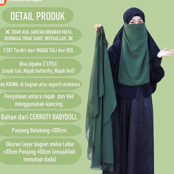Jual NIQAB MAHEERA (CADAR BUTTERFLY BUNGA) | Shopee Indonesia