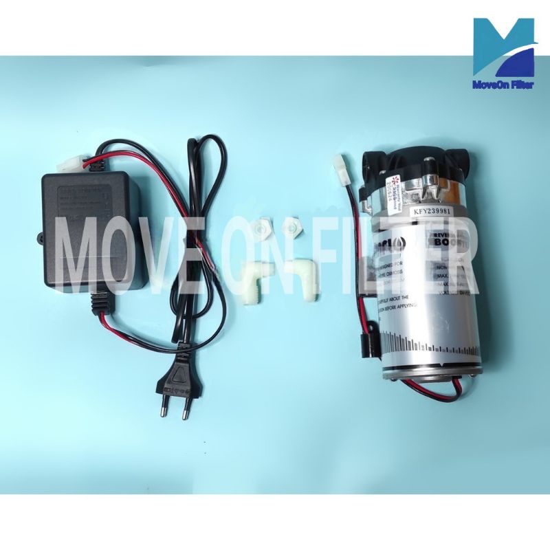 Jual POMPA / BOOSTER PUMP KEMFLO 24 VDC + ADAPTOR 1.2 A RO 50-150GPD ...