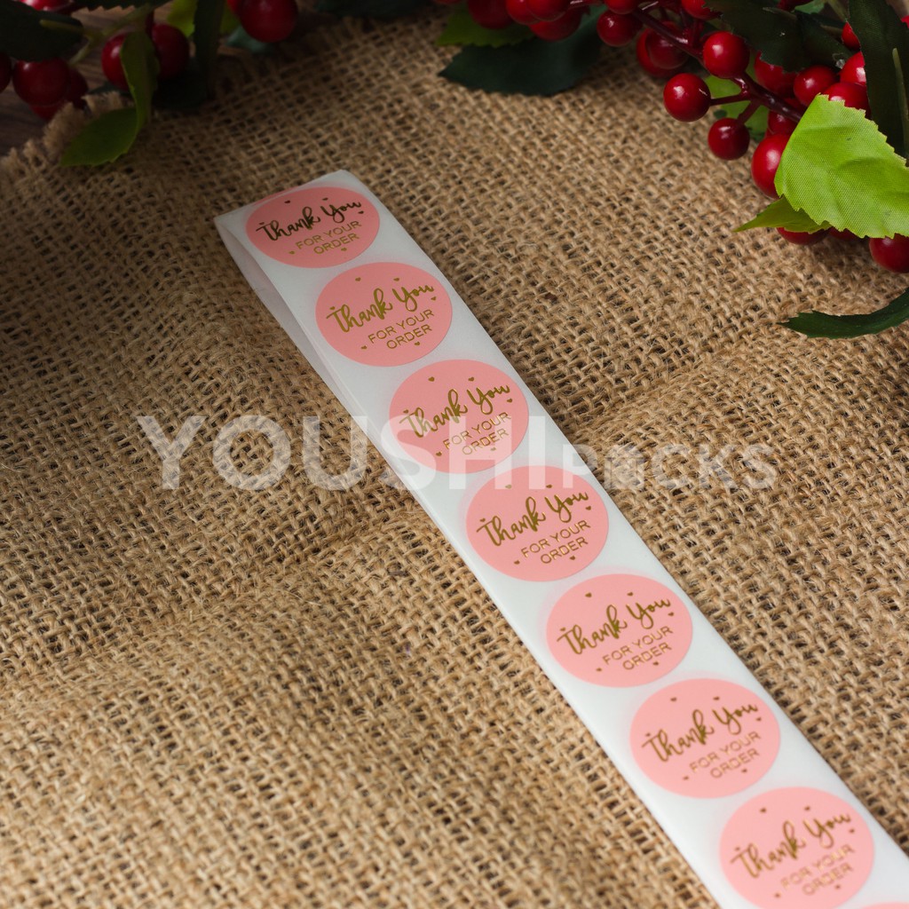 Jual Stiker Thank You/ Sticker Label Kue/ Sticker Amplop/ Sticker ...