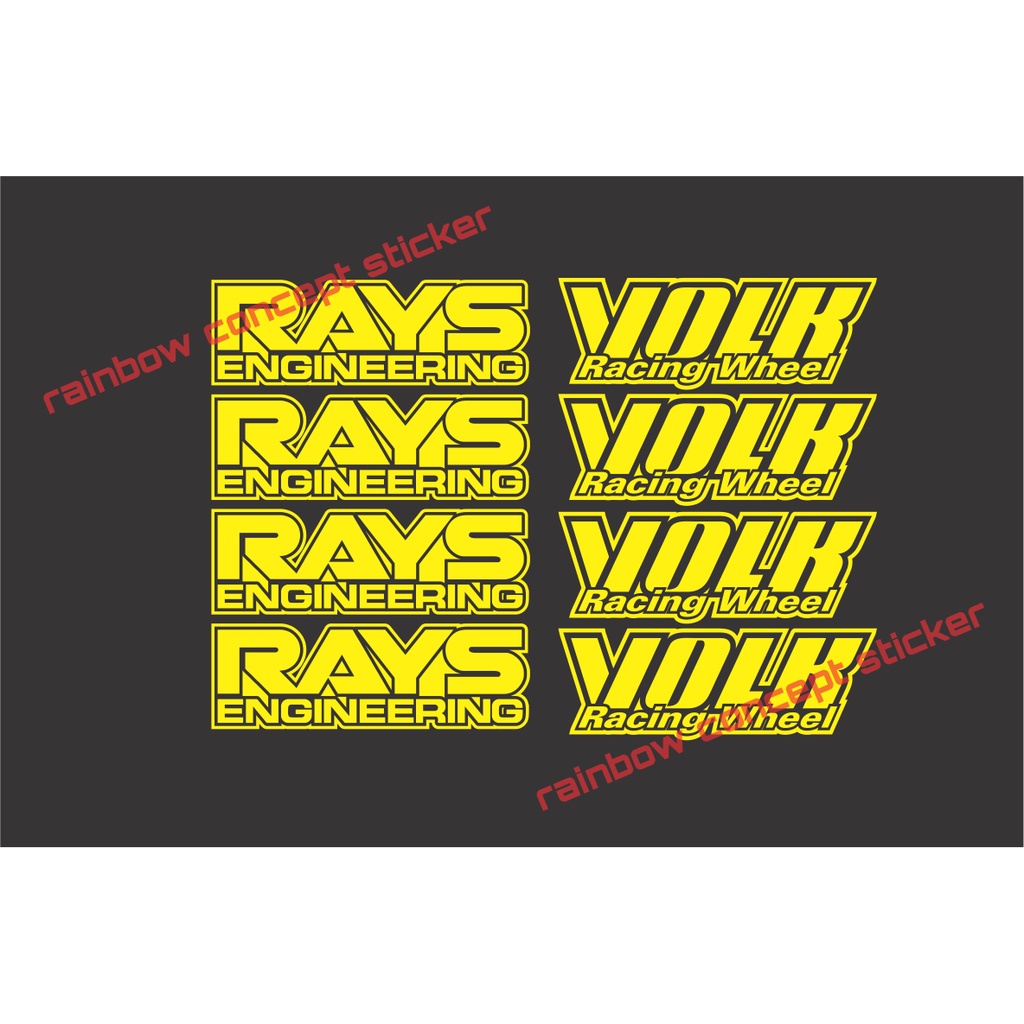 Jual sticker volk racing wheel stiker rays engineering 8 pcs | Shopee ...