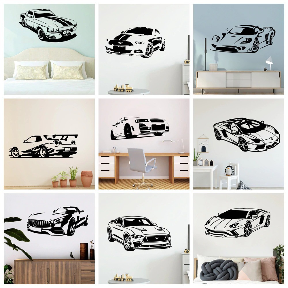 Jual Stiker Dinding Hiasab Mobil Sport Car Hiasan Dinding Wall Cutting ...