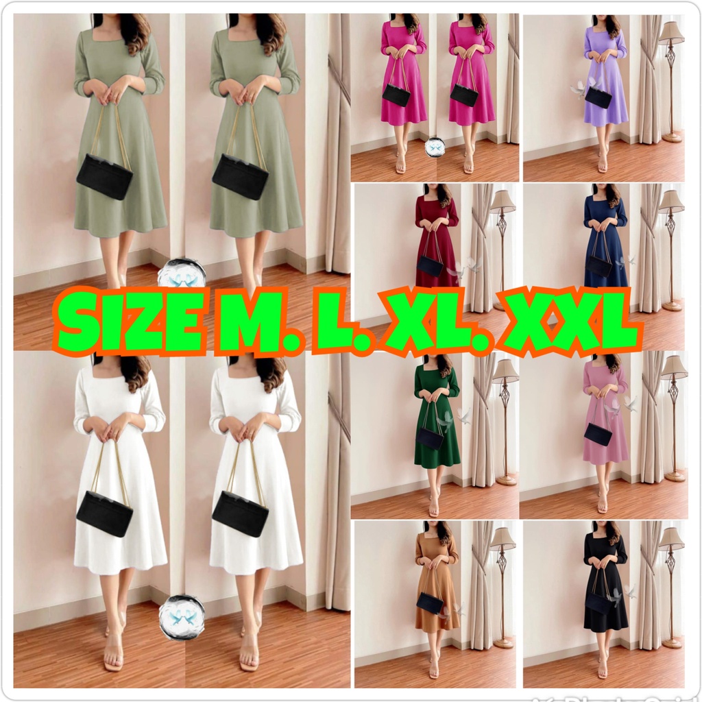 Jual DRESS SCUBA VINTAGE PREMIUM/ DRESS KOREA/ DAHAYU/ DRES PREMIUM JUMBO XXL/ POLOS DRESS ...
