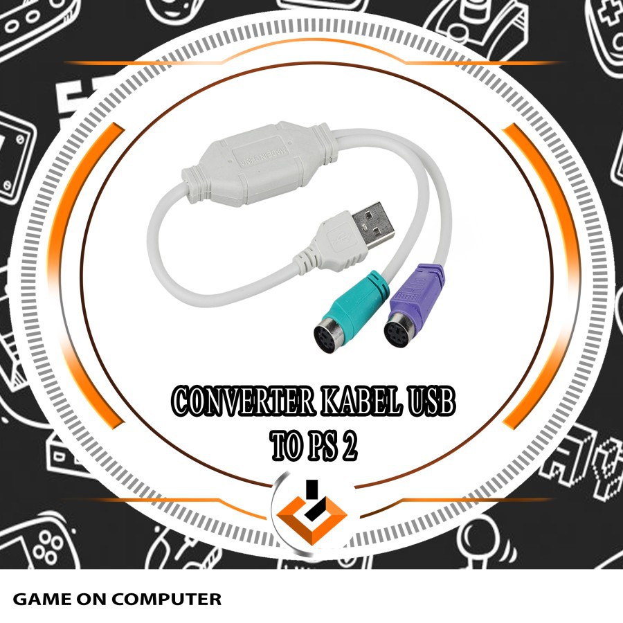 Jual Konverter Cable PS/2 to USB ( Adapter untuk Keyboard dan Mouse PS ...