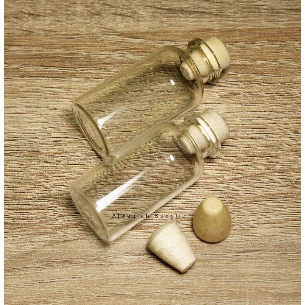 Jual Botol Kaca Vial Charm 20 ml kayu gabus cork bottles 20ml / DIY ...