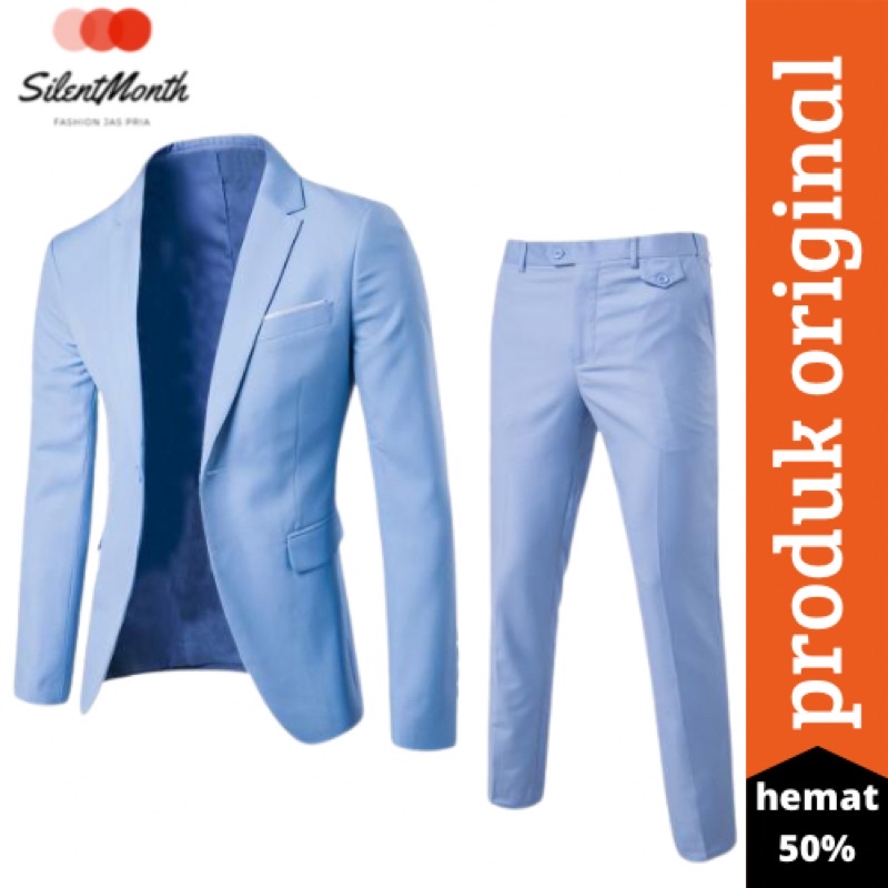 Jual SETELAN JAS FORMAL 2IN1 JAS PENGANTIN PRIA SET JAS FORMAL SLIMFIT BY SILENTMONTH | Shopee ...