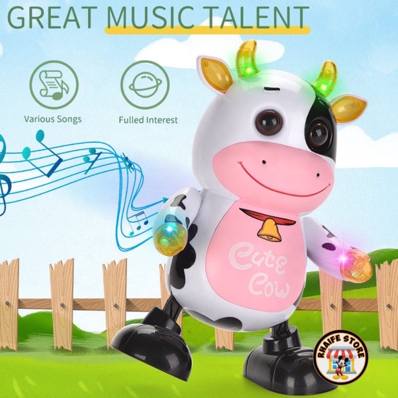 Jual Mainan Anak Robot Sapi Joget / Cute Cow | Shopee Indonesia