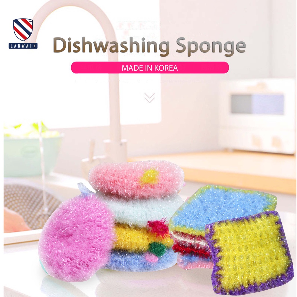 Jual Lanwain Spons / Sabut / Tapas Cuci Piring Korea / Scrubber ...