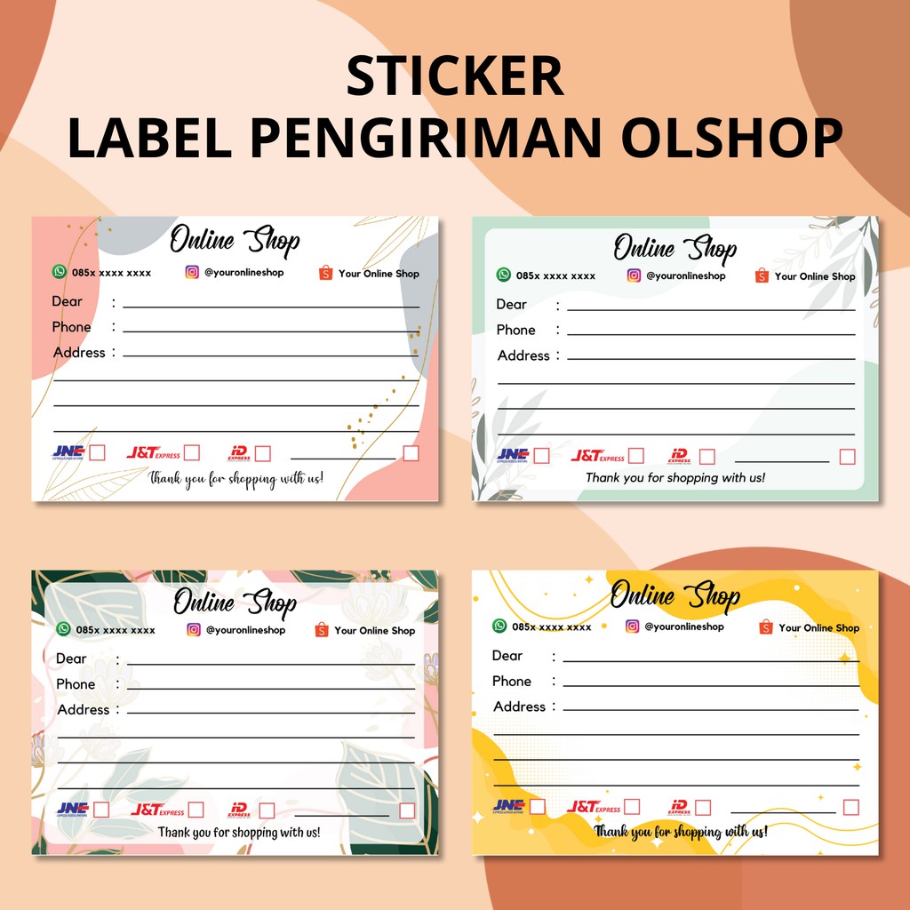 Jual (Isi 35 pcs) Sticker Label Pengiriman / Sticker Shipping / Label ...