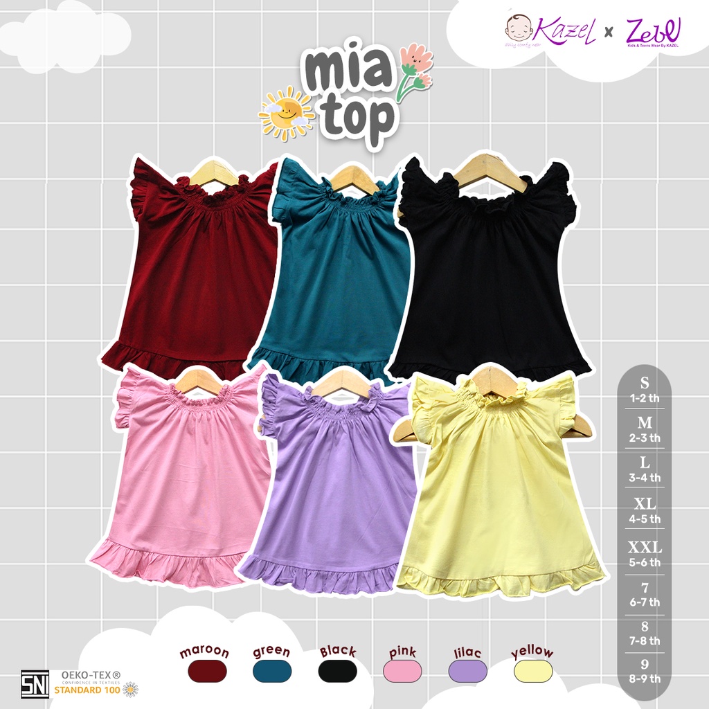 Jual Zebe Mia Top (1-9 tahun) | Shopee Indonesia
