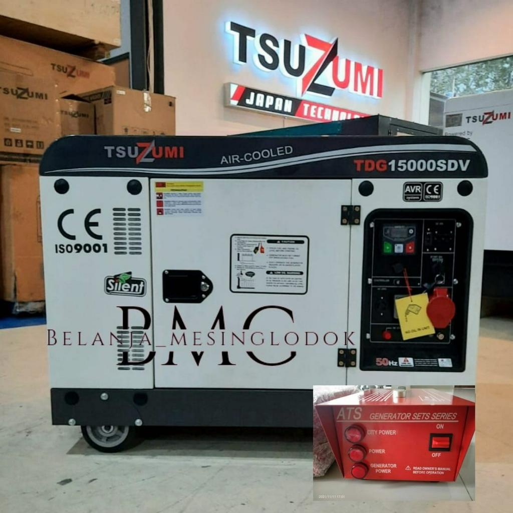 Jual Genset silent 15 kva 3 phase ATS Automatic Tsuzumi TDG15000SDV | Shopee Indonesia