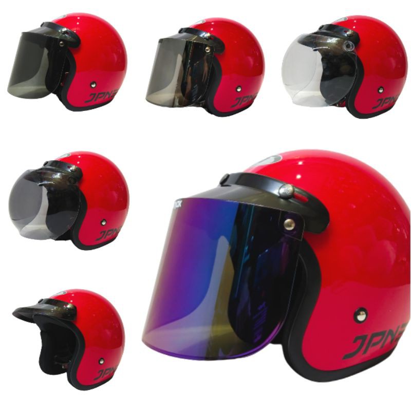Jual HELM JPN WARNA MERAH GLOSSY | Shopee Indonesia