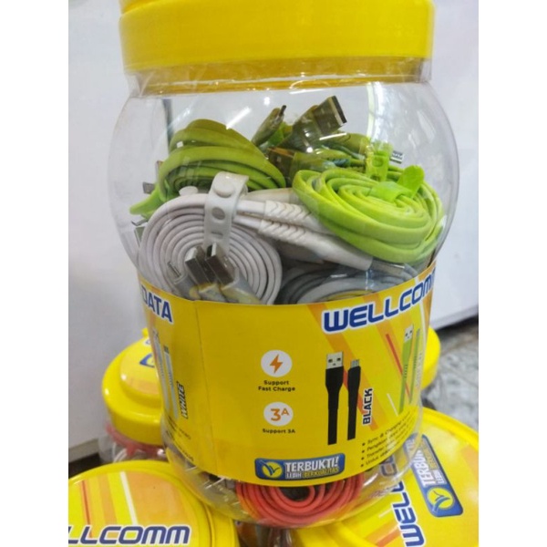 Jual KABEL DATA MICRO WELLCOMM 3A FAST CHARGER | Shopee Indonesia