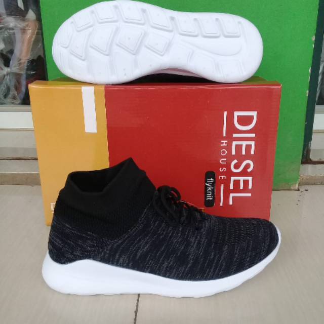 Jual Sepatu Slip On Pria Sepatu Diesel Deston Black Baru | Shopee Indonesia