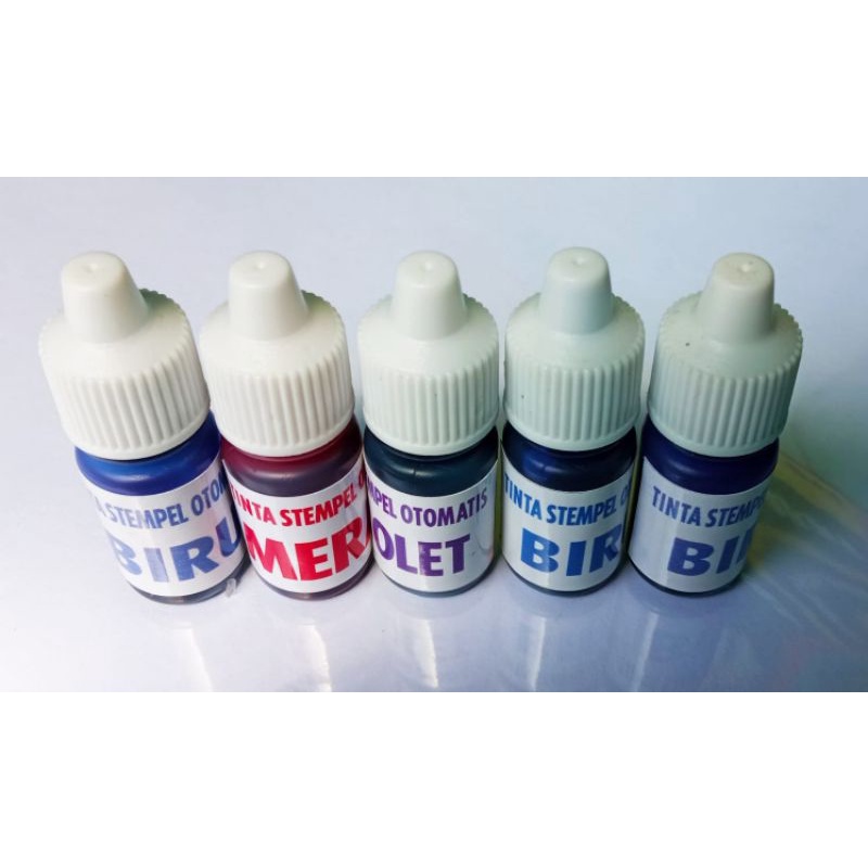 Jual Isi ulang tinta stempel otomatis 10 ml warna merah biru violet ...
