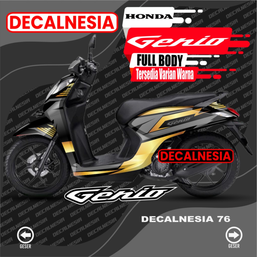 Jual Stiker Genio Full Body Decal Genio Motor Modifikasi Variasi Dekal ...