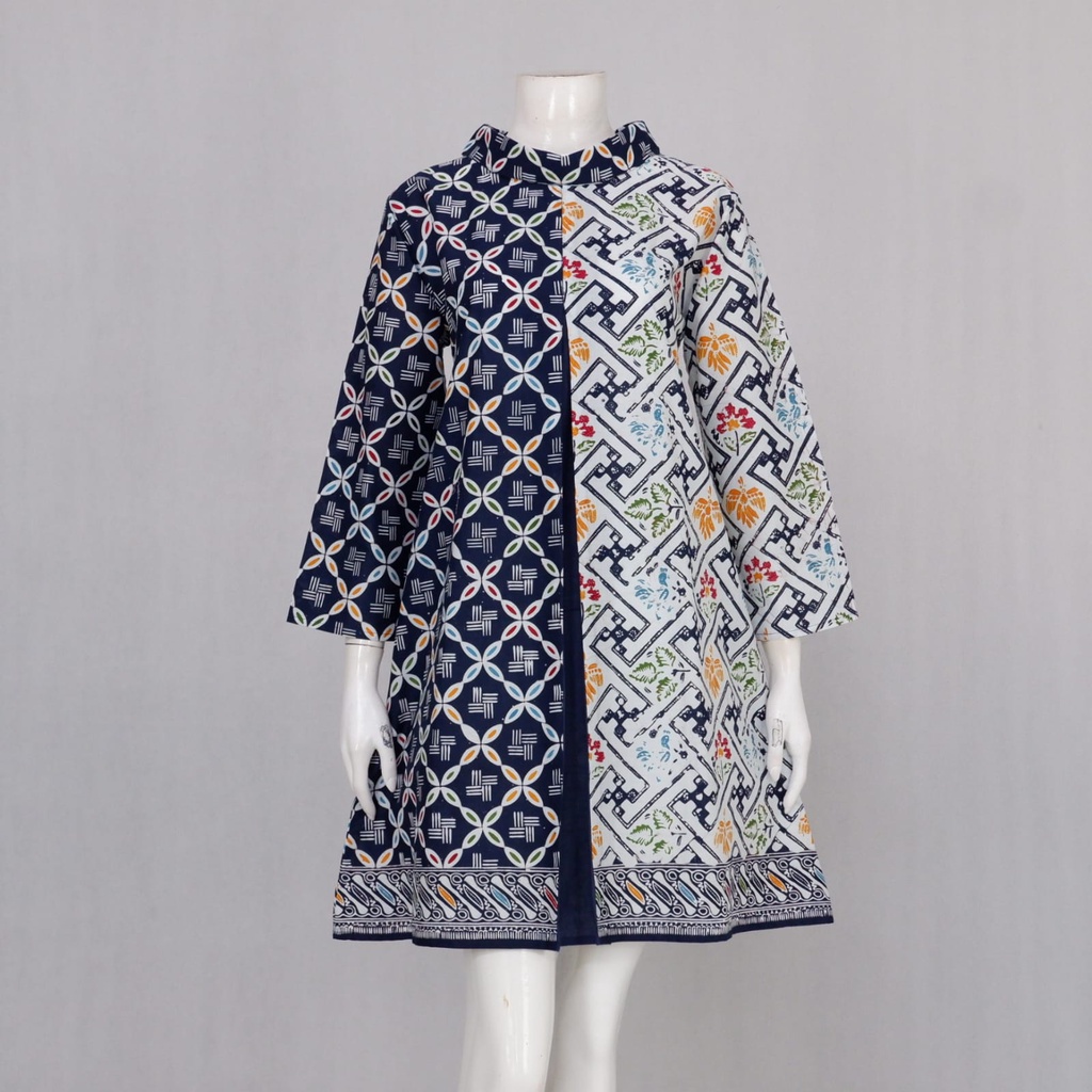 Jual TUNIK GIPSI BATIK CAP | BAJU KERJA MODEL FLUI - LANGITJUA BATIK ...