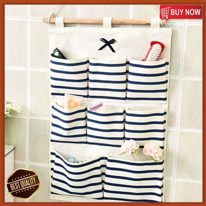 Jual GANTUNGAN DINDING KAIN TEMPAT PENYIMPANAN BARANG SERBAGUNA 8 SEKAT ...