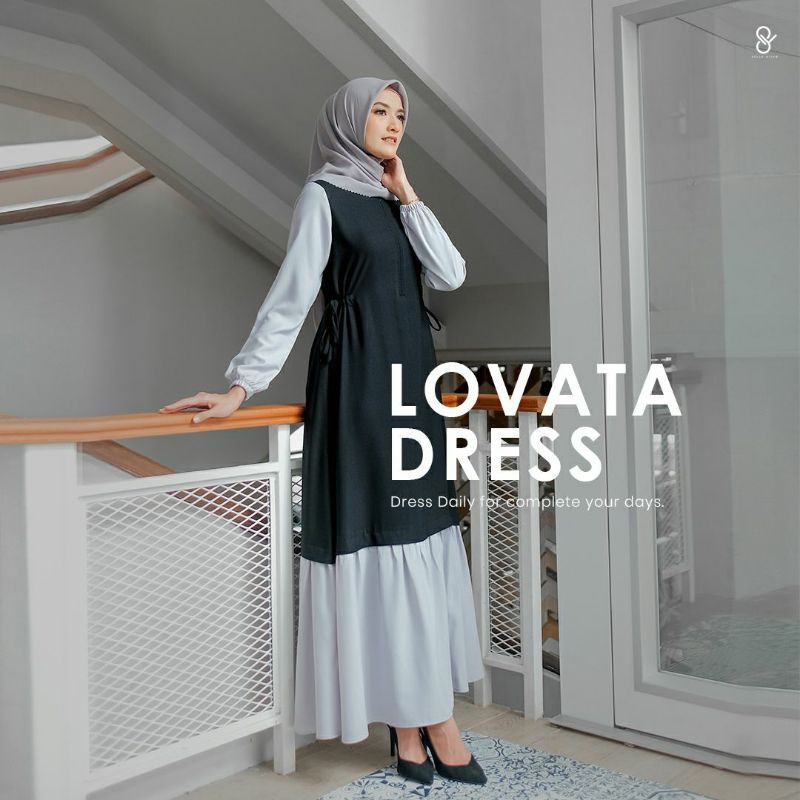 Jual Gamis daily flowy Look LOVATA dress Simple Cantik by Sylla Hijab ...