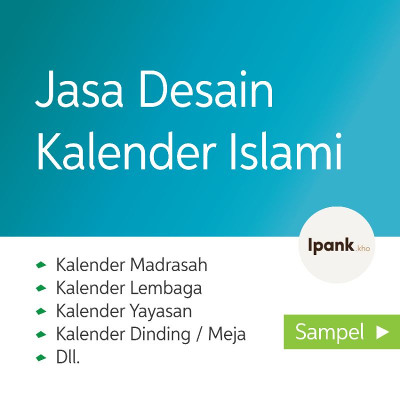 Jual Jasa Desain Kalender Islami / Kalender Yayasan / Kander Umum ...