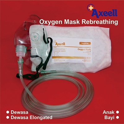 Jual Masker Oksigen / Oxygen Mask Rebreathing Dewasa,Anak,Bayi | Shopee ...