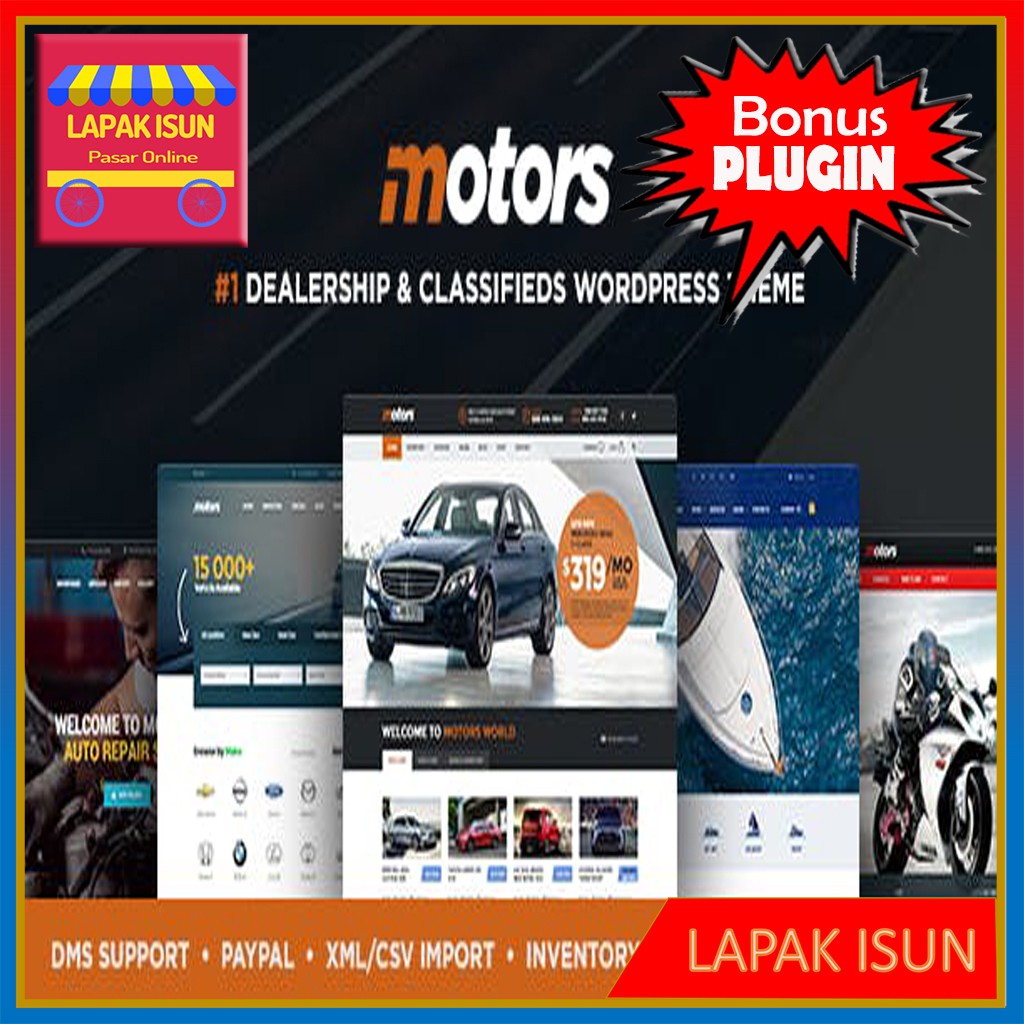 Jual Template Penjualan Mobil & Showroom | Premium Wordpress Template ...