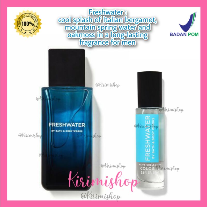 Jual Bath & Body Works FRESHWATER Cologne Men's Collection Original 100 ...