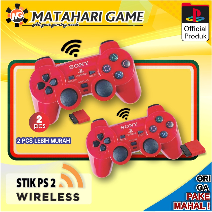 Jual [ 2 Pcs Promo ] Stik Stick PS2 Wireless OP Sony Original Pabrik ...
