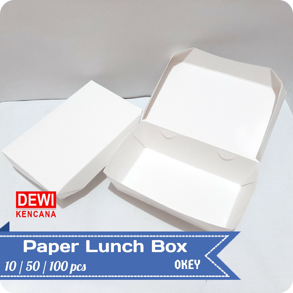 Jual Paper Lunch Box Medium OKEY isi 50 Pcs | Shopee Indonesia