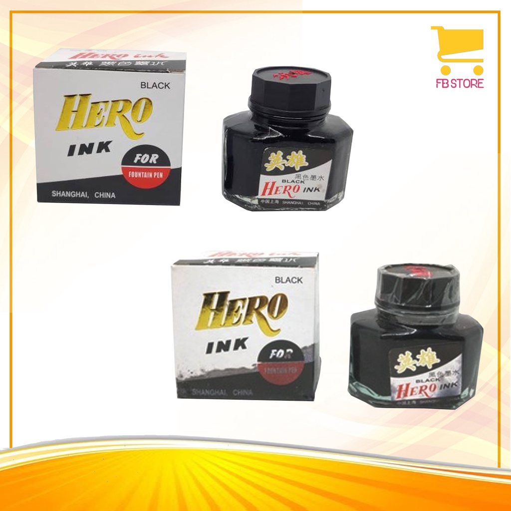 Jual Tinta Pena HERO Ink Black For Fountain Pen 50ml NO. 64 | Shopee ...