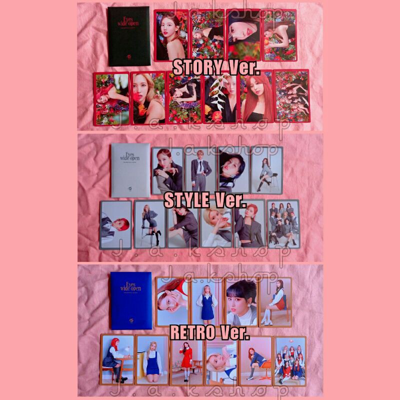 Jual OFFICIAL TWICE EYES WIDE OPEN BENEFIT PHOTOCARD SET KPOP I CANT STOP ME NAYEON JUNGYEON ...