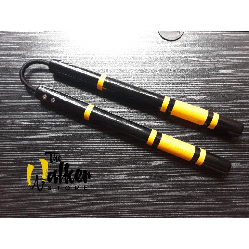 Jual Nunchaku Doublestick Freestyle Kayu Black Yellow V3 | Shopee Indonesia