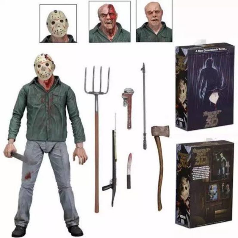 Jual Neca 3D the 13 th Friday Part 3 Jason Voorhees Figure | Shopee ...