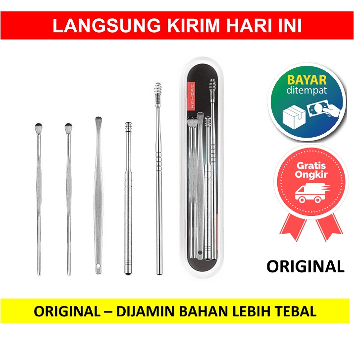 Jual Stainless Steel Earwax Alat Korek Kuping Telinga Pembersih kotoran ...