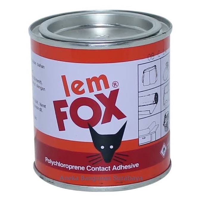 Jual Lem FOX 70gr | lem kuning 70 gram | lem sepatu lem kayu kardus foam spons kaleng merah ...