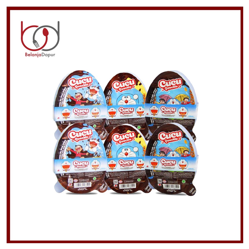 Jual Cucu Quackle Doaremon Snack Rice Crispy / Pasta Coklat Sereal / 6 ...