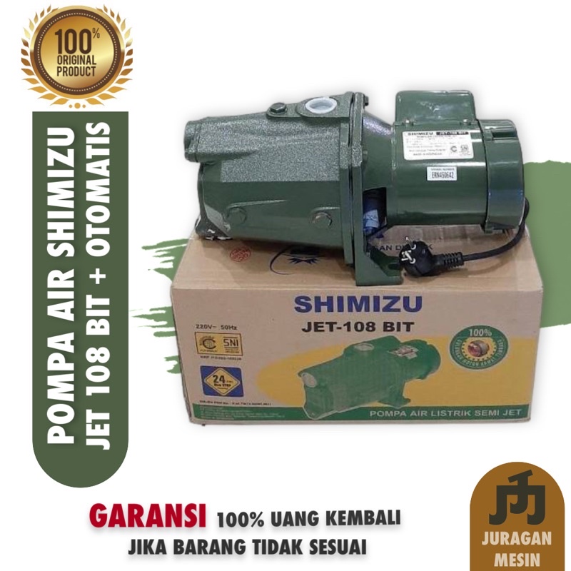 Jual Pompa Air Semi Jet Pump Shimizu Jet 108 BIT Paket Otomatis Otomatis Garansi Bisa Cod ...