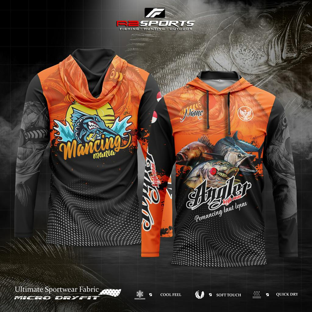 Jual Jersey Mancing Custom Fishing Sport DryFit Premium AHS | Shopee Indonesia