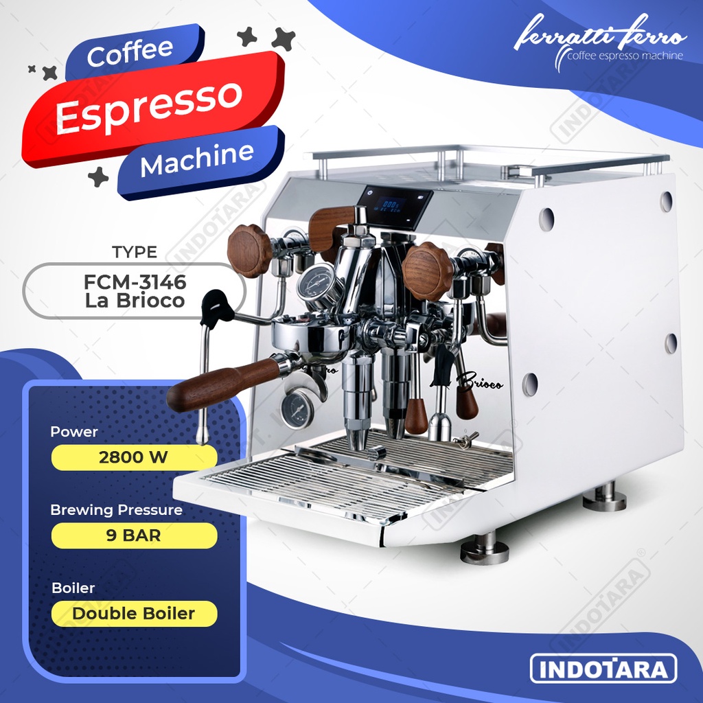 Jual Mesin Kopi Ferratti Ferro Espresso Machine / FCM3146 La Brioco ...