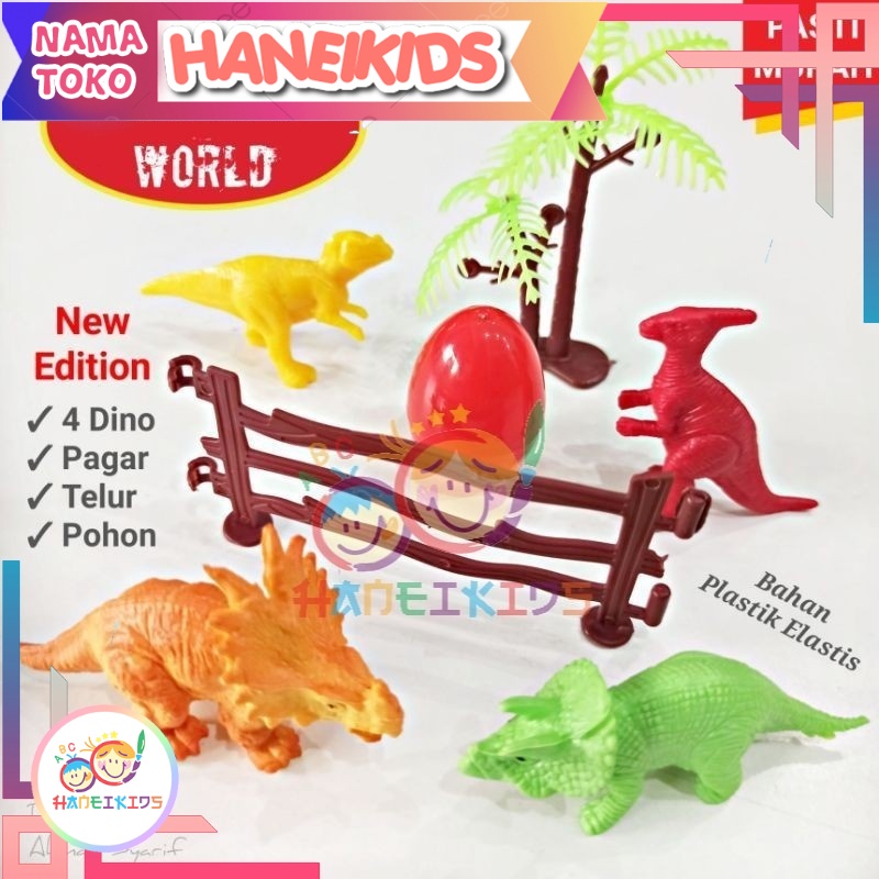 Jual MAINAN 1 SET DINOSAURUS KARET FIGURE ANIMAL PLAYSET MAINAN DINO ...