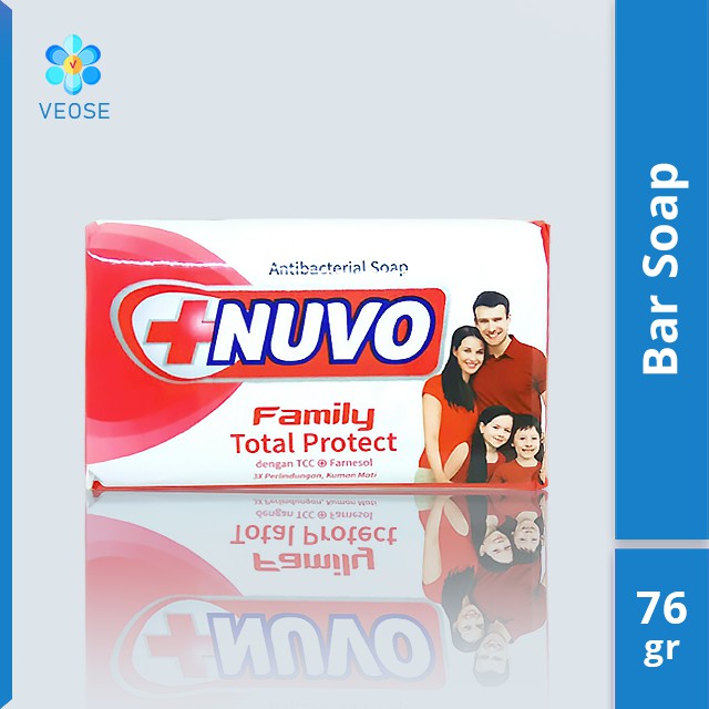 Jual Nuvo Family Total Protect Body Soap - 76 gr, Merah ( Sabun Mandi Batang Antiseptik ...